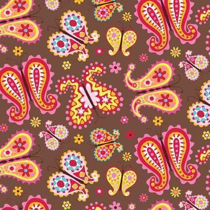 Phoebe Butterfly Paisley – In The Beginning Fabrics | End of Bolt – Sew ...